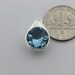 Genuine and Natural BLUE TOPAZ Round / Circle Pendant in Solid 925 ...