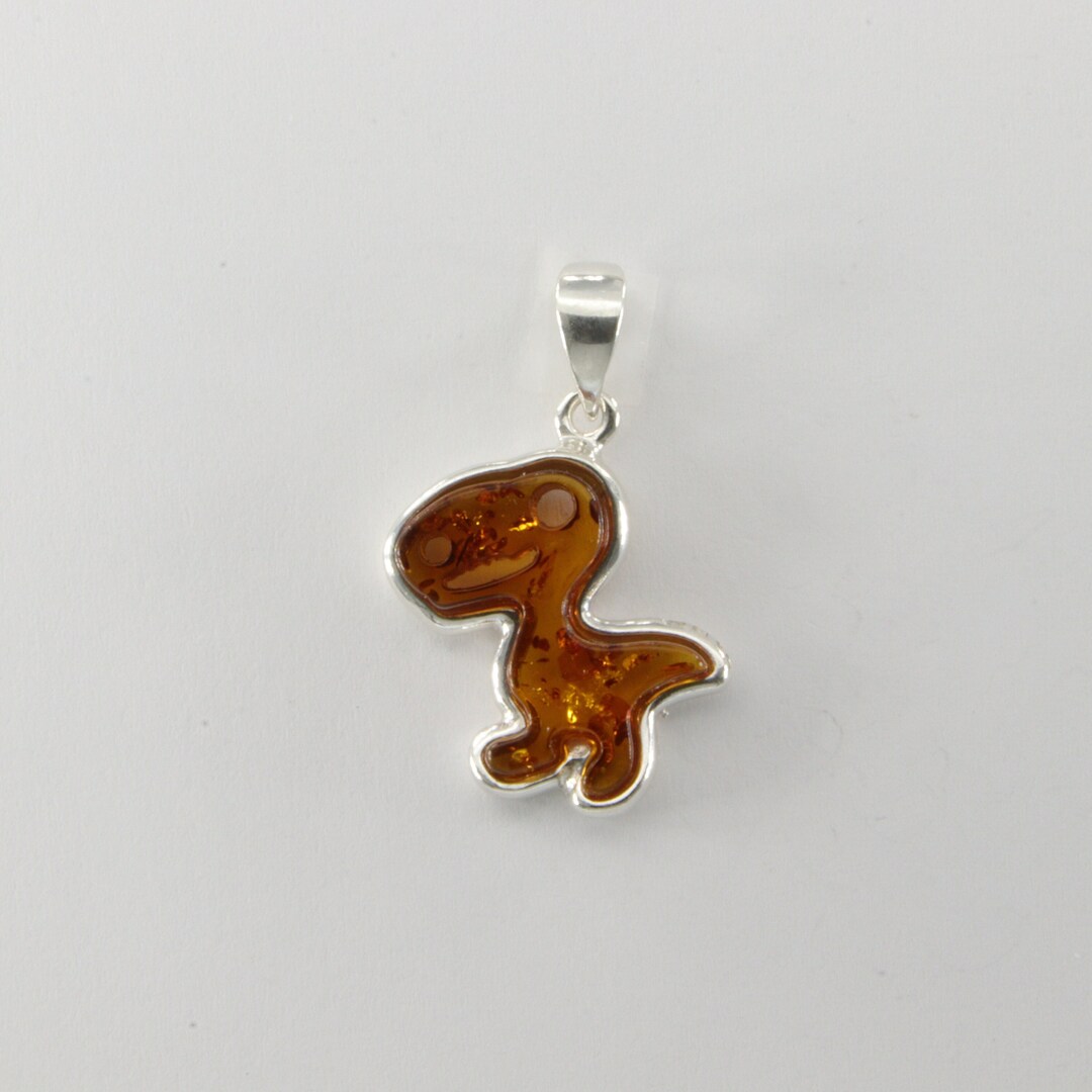 Cognac / Brown BALTIC AMBER Dino Dinosaur T-rex Tyrannosaurus Pendant ...