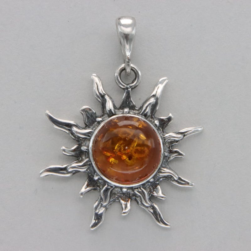 Sun Pendant Baltic Amber - Etsy