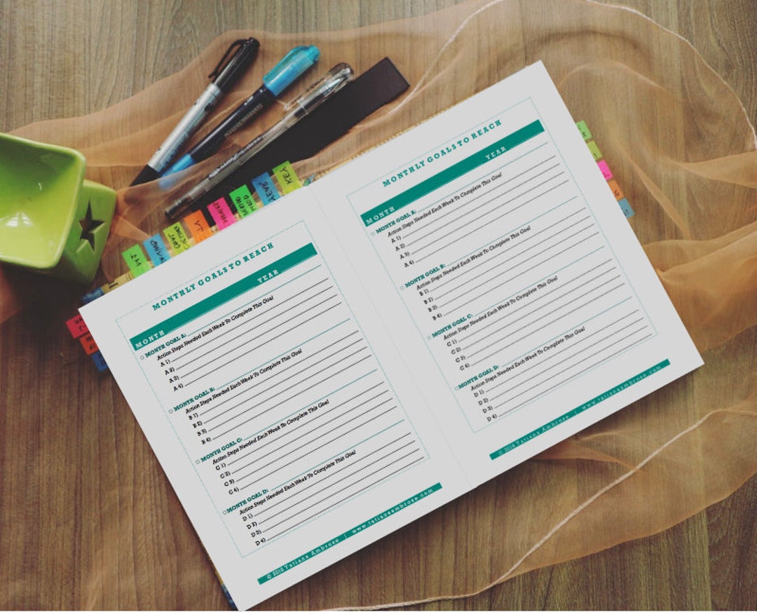 Project Planning, Monthly Printable Planner, Weekly Worksheet, Daily ...