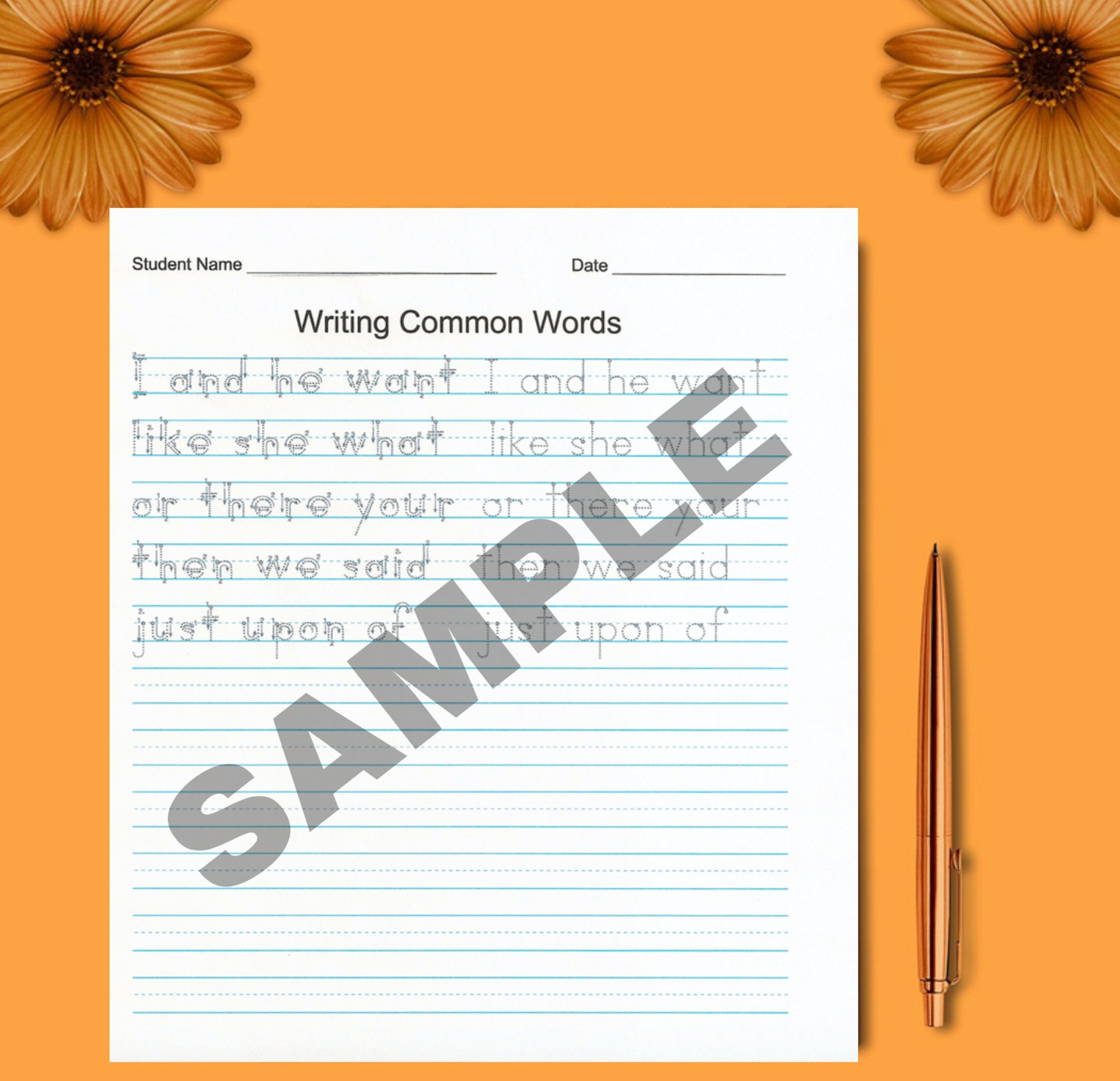 Printable Print Handwriting Practice Worksheet Alphabet - Etsy