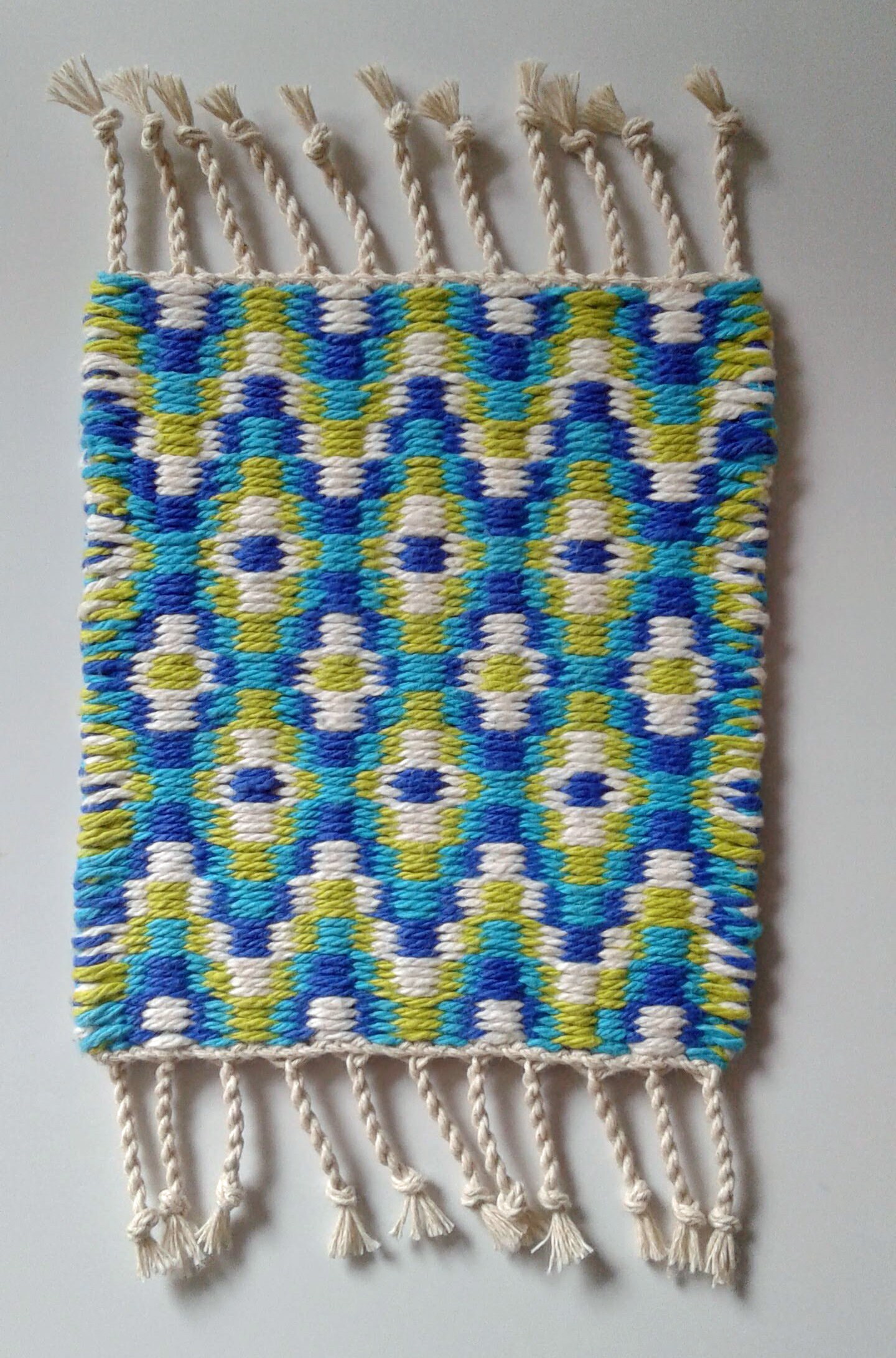 Block Diamonds Boundweave Mug Rug WEAVING PATTERN PDF - Etsy