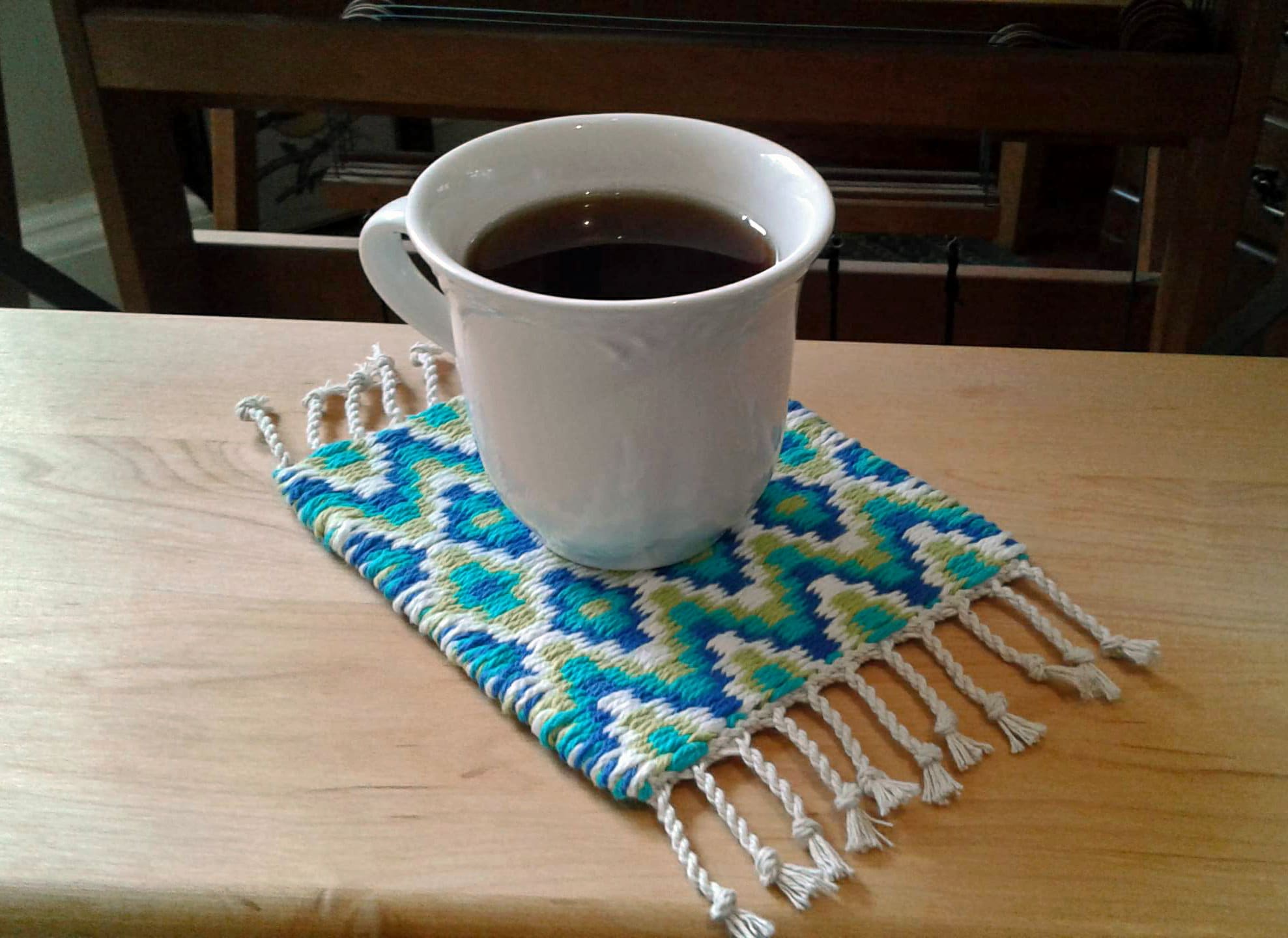 Block Diamonds Boundweave Mug Rug WEAVING PATTERN | PDF Digital ...