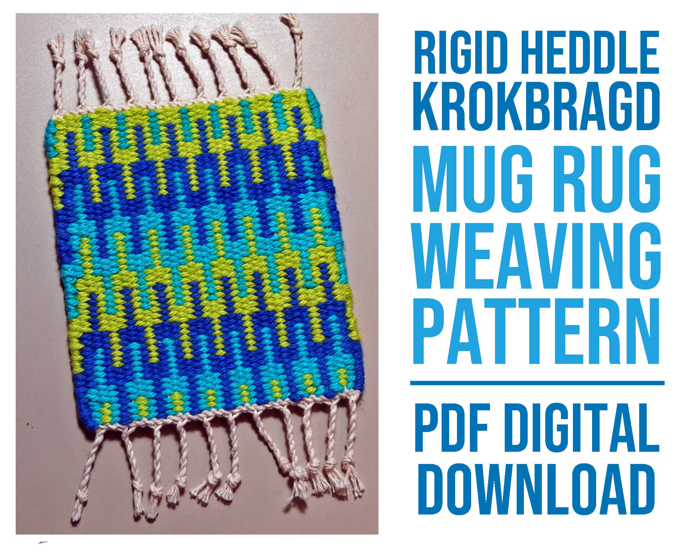 Krokbragd Mug Rug WEAVING PATTERN for Rigid Heddle Only | PDF Digital ...