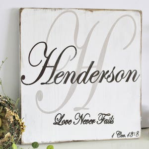 Personalized Family Name Sign/ Best Wedding Gifts/custom Name Signs ...
