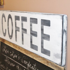 Wood Sign COFFEE / Rustic Wood Signs Farmhouse Style/rustic Wood Sign ...