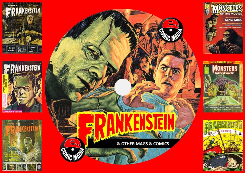 Frankenstein and Other Mags & Comics on PC DVD Rom (cbr Format) - Etsy
