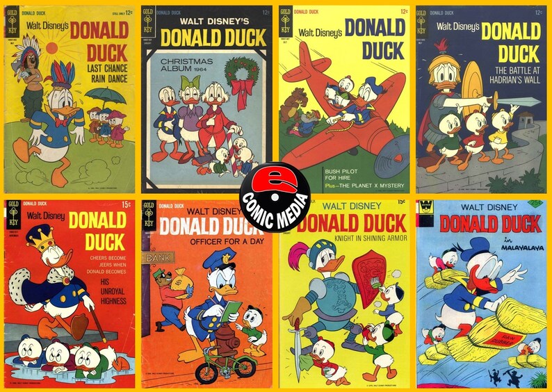 Donald Duck-gold Key-dell Comics on PC DVD Rom CBR Format - Etsy