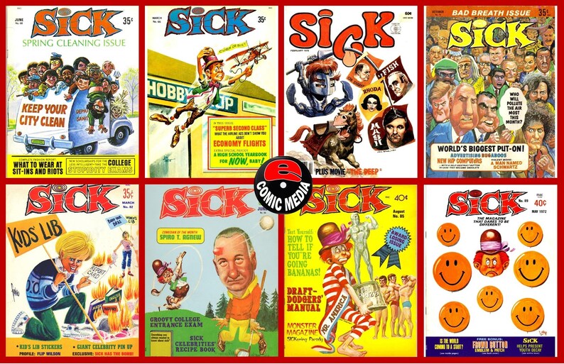 Sick Magazine Comic & Other Comics on PC DVD Rom (CBR Format) - Etsy
