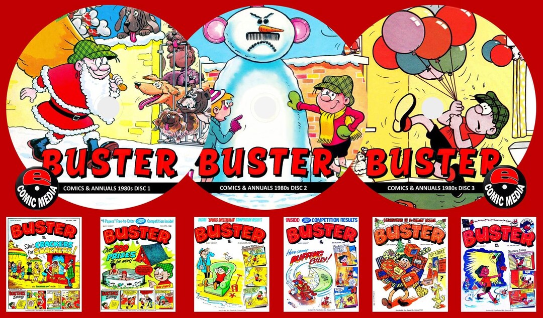 Buster 1980’s UK Comics & Annuals on 3 PC DVD Rom’s (cbr Format) - Etsy