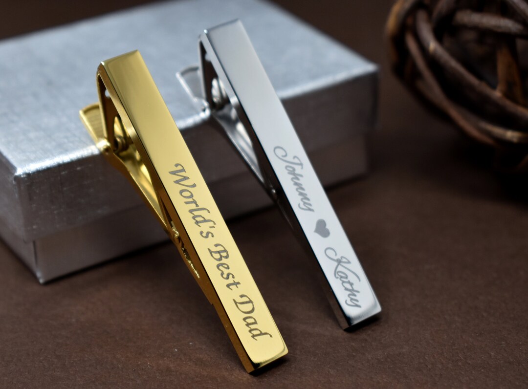 Personalized Tie Clip, Custom Engraved Tie Clip, Dad Tie Clip, Gifts ...