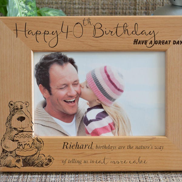 40th Birthday Picture Frames - Etsy