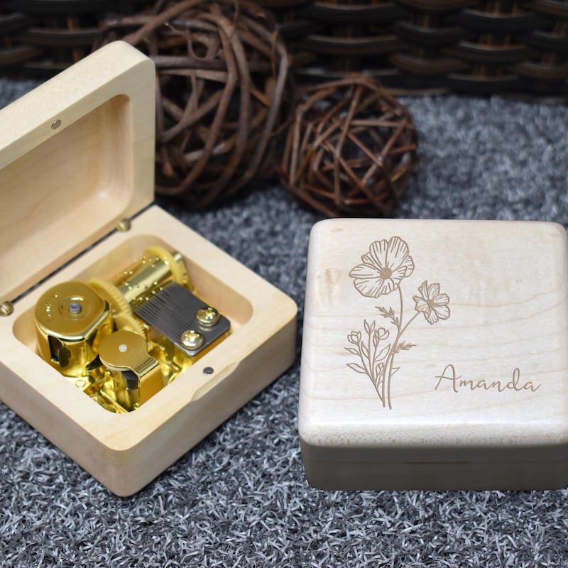 Wooden Baby Music Boxes - Etsy