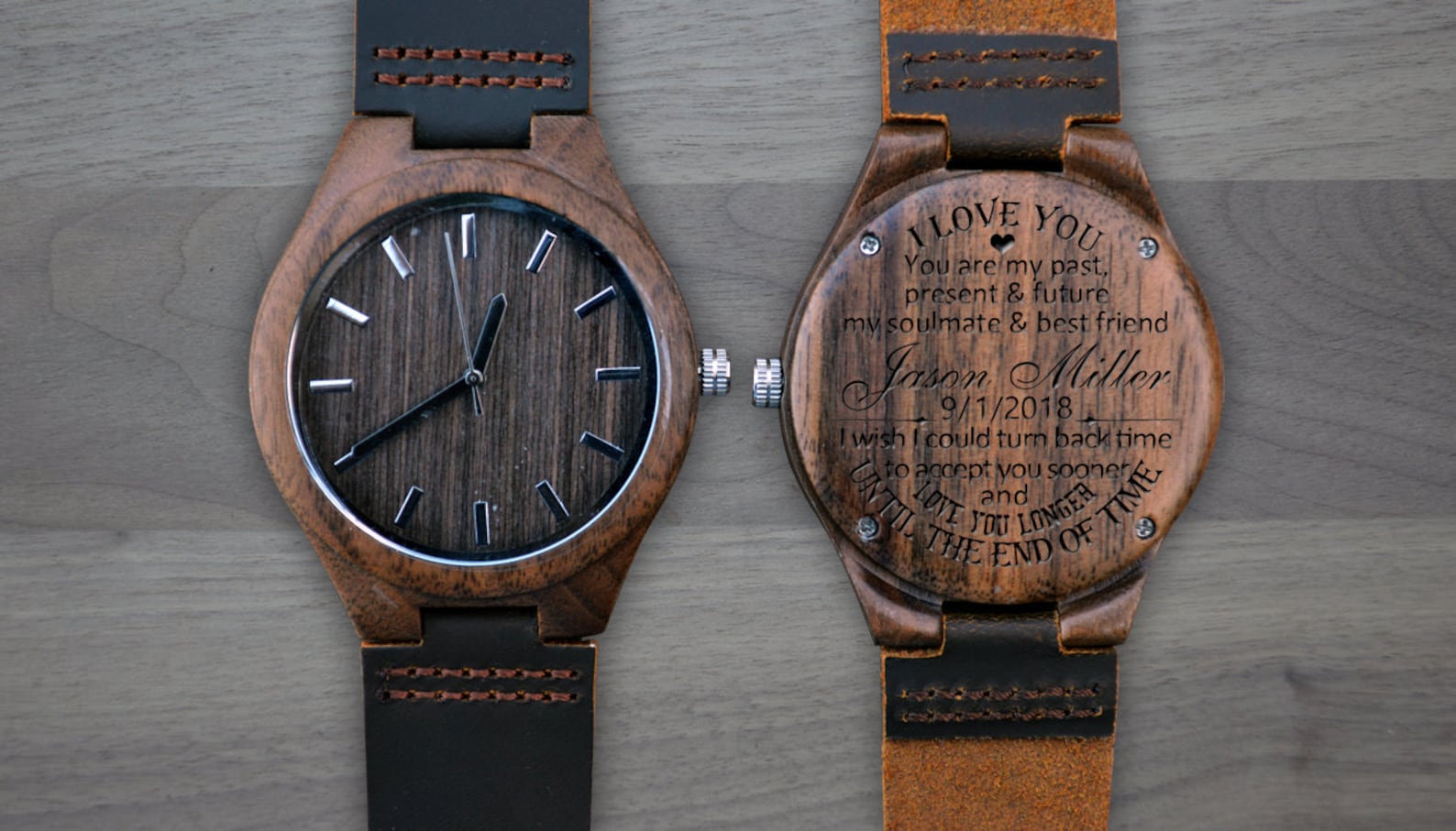 Personalized Wooden Watch Personalized Watch Engraved Watch - Etsy