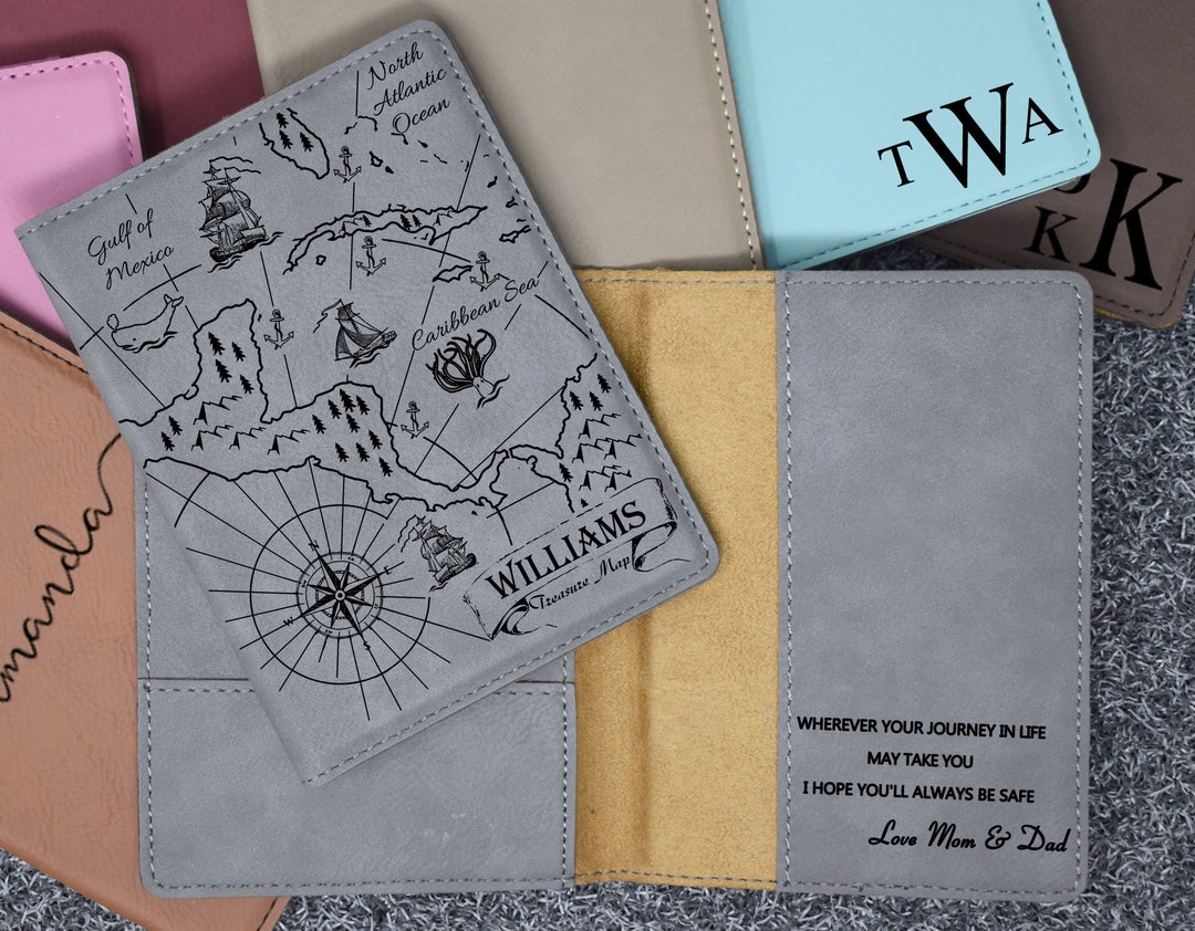 Personalized Passport Holder, Passport Cover, Gift for Her, Gift for ...