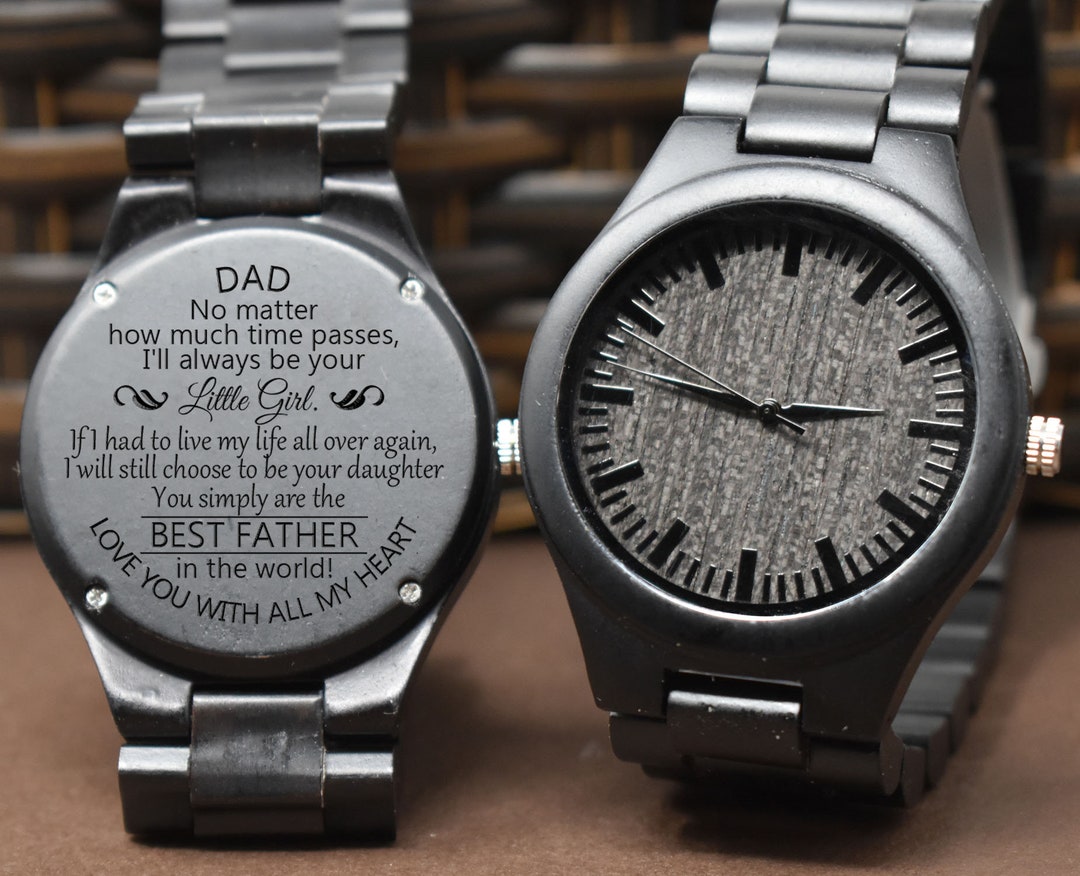 Gift for Dad, Personalized Watch, Custom Wooden Watch, Mens Wood Watch ...