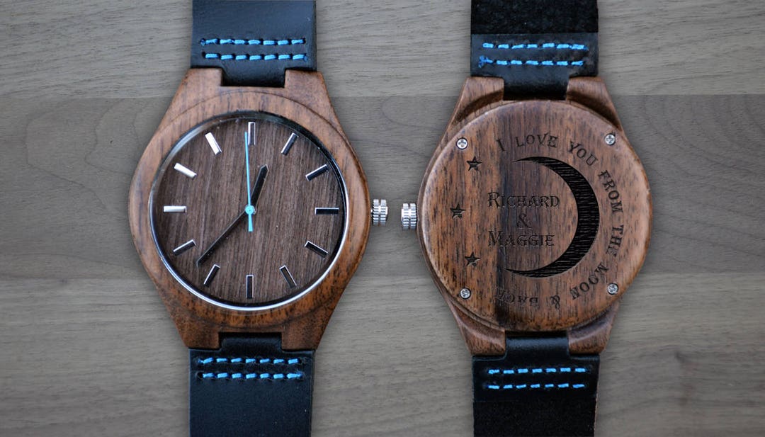 Personalized Wooden Watch, Personalized Watch, Engraved Watch, Engraved ...