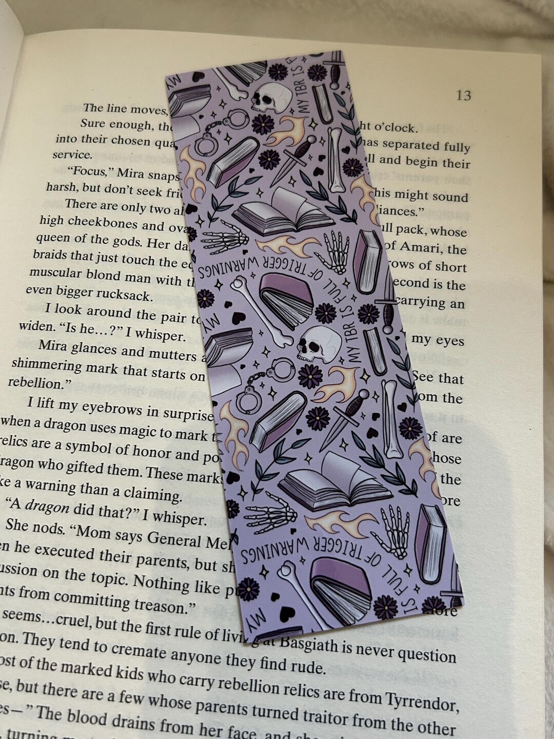 My Tbr is Full of Trigger Warnings Hand Made Laminated Double Sided ...