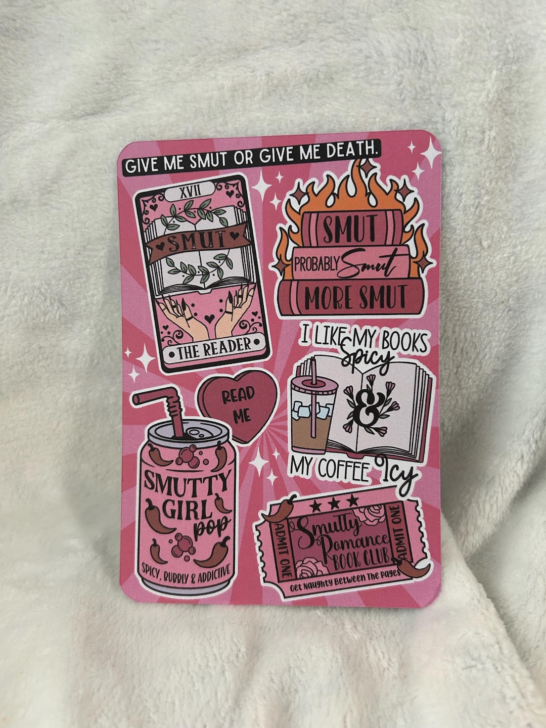 Smut Reader Sticker Style Kindle E Reader Insert Card for Clear Case, Kindle Accessory ...