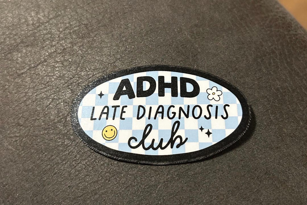 Late Diagnosis ADHD Club Neurospicy Motivational Glossy Sticker Sticker ...
