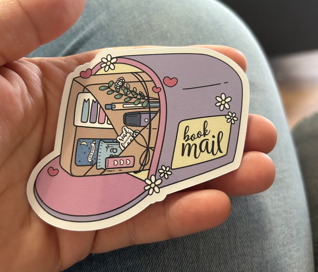 Book Mail Glossy Sticker Bookish Book Lover Reader Sticker for Kindle ...