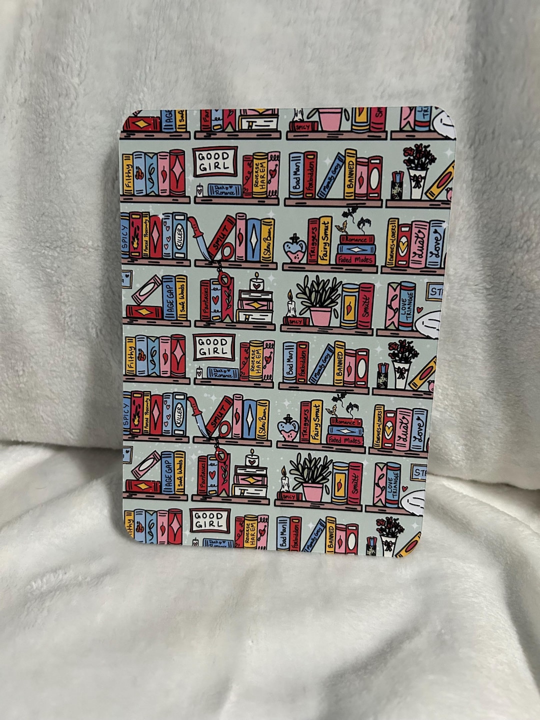 Smutty Tropes Book Shelf Bookshelf Kindle E Reader Insert for Clear ...