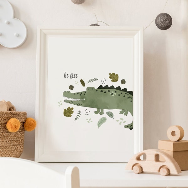Crocodile Wall Art - Etsy
