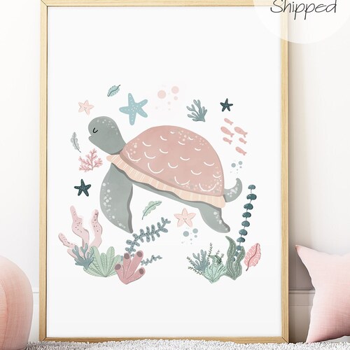 Sea Animals Alphabet Print Ocean Nursery Decor Under the - Etsy