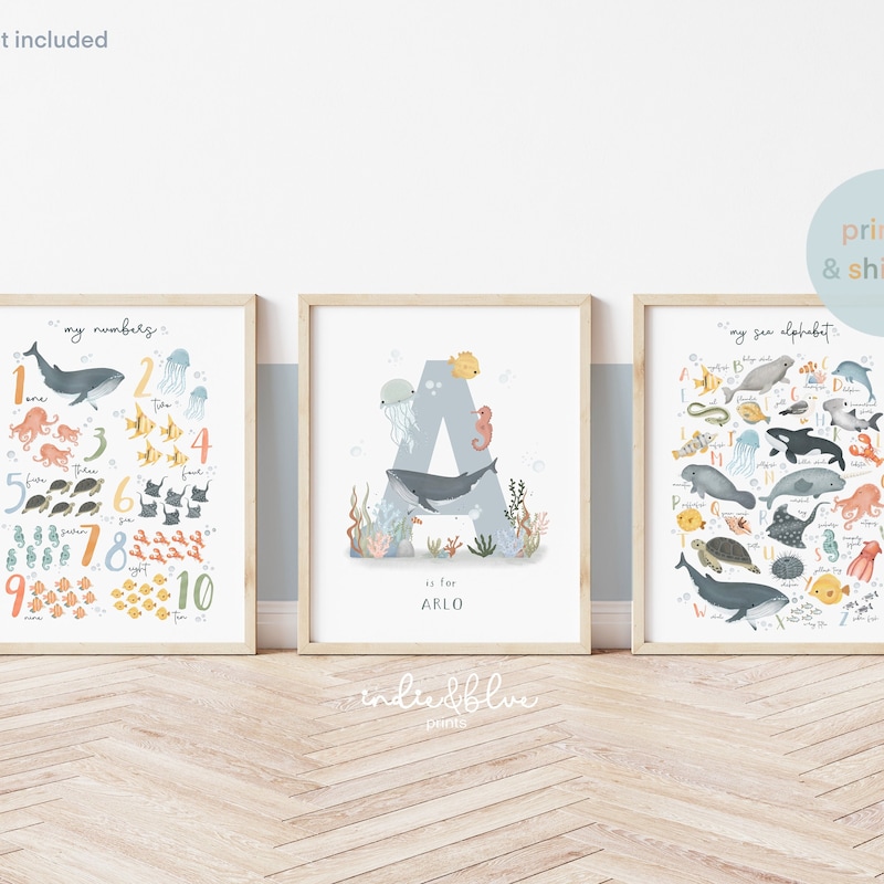 Sea Animals Print - Etsy