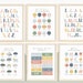 Set of 6 Educational Prints, Alphabet and Numbers Prints, Playroom ...
