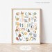 Alphabet Chart Print, Scandi Nursery Decor, Alphabet Chart, Educational ...