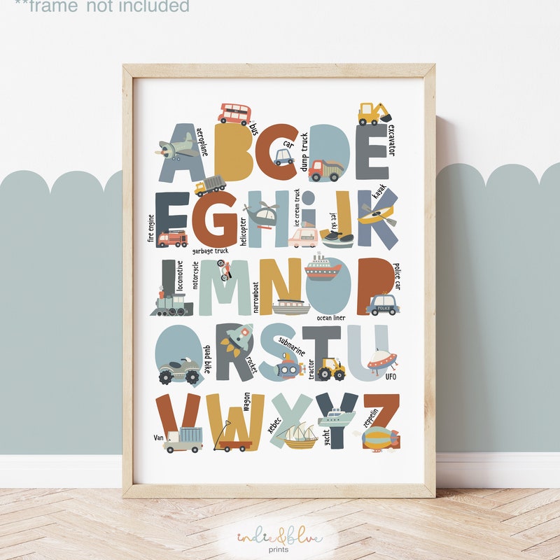 Transportation Alphabet - Etsy