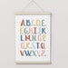 Rainbow Unframed Alphabet Chart Print, Alphabet Nursery Decor ...