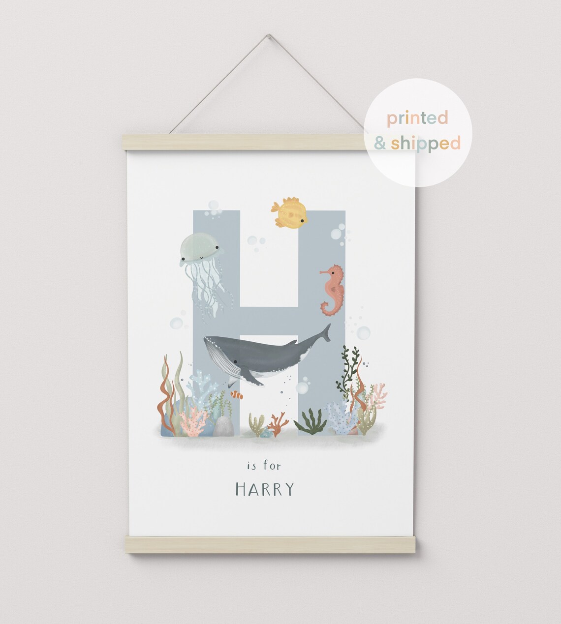 Sea Animals Unframed Poster Sea Nursery Print Ocean Nursery - Etsy