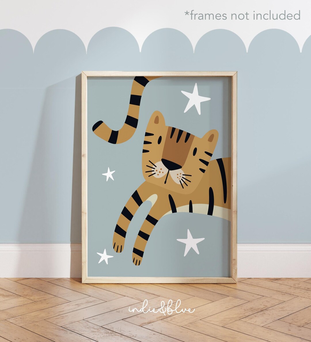 Cute Tiger Print, Kids Playroom Bedroom Decor, Boy Nursery Wall Art - Etsy