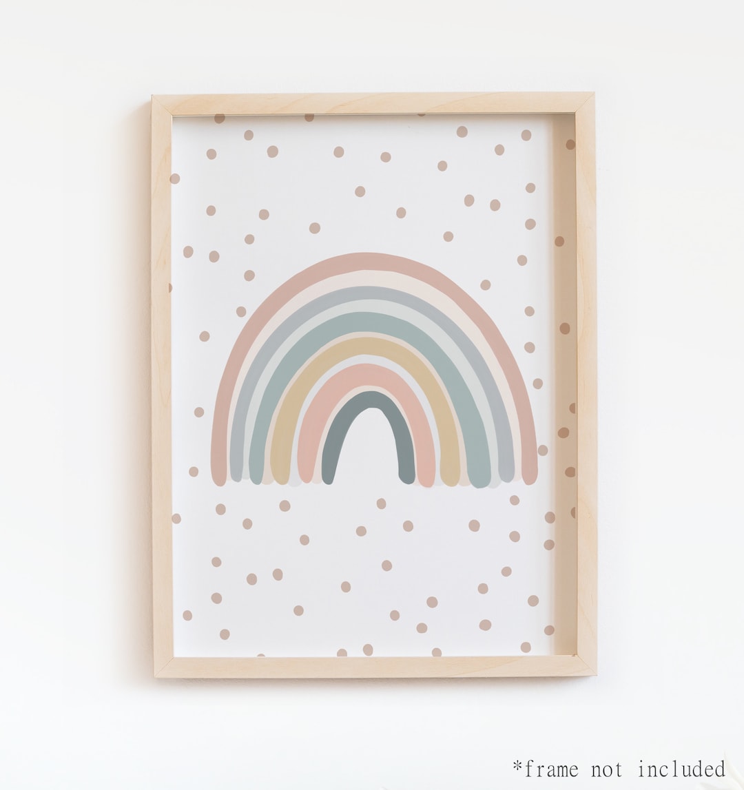 Rainbow Poster, Rainbow Print, Pastel Rainbow, Girl Nursery Print ...