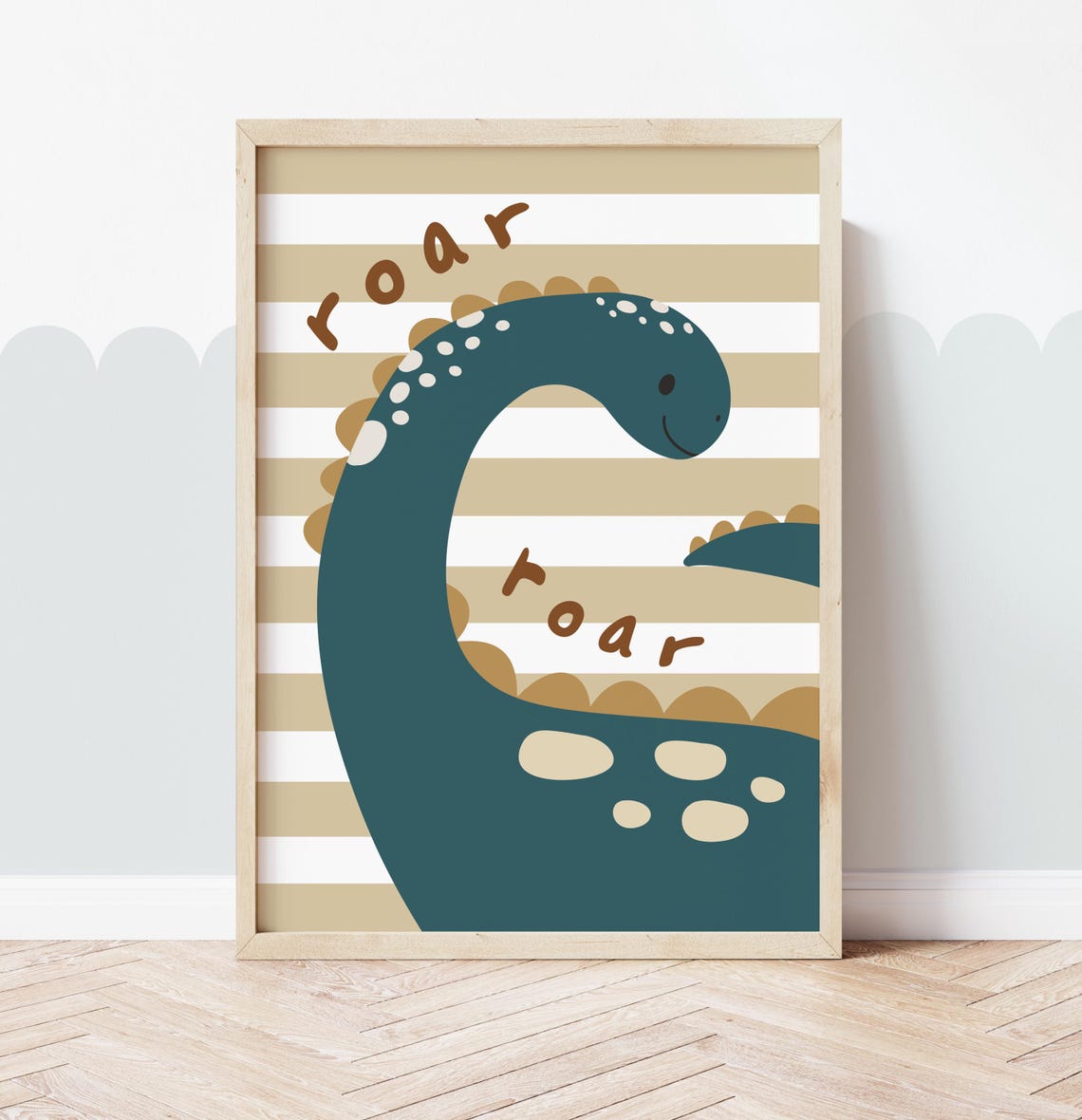 Set of 3 Personalised Dinosaur Posters, Dino Chart and Initial Prints ...