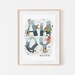 Ahoy Print, Sea Animals Nursery Print, Under the Ocean Nursery Print ...