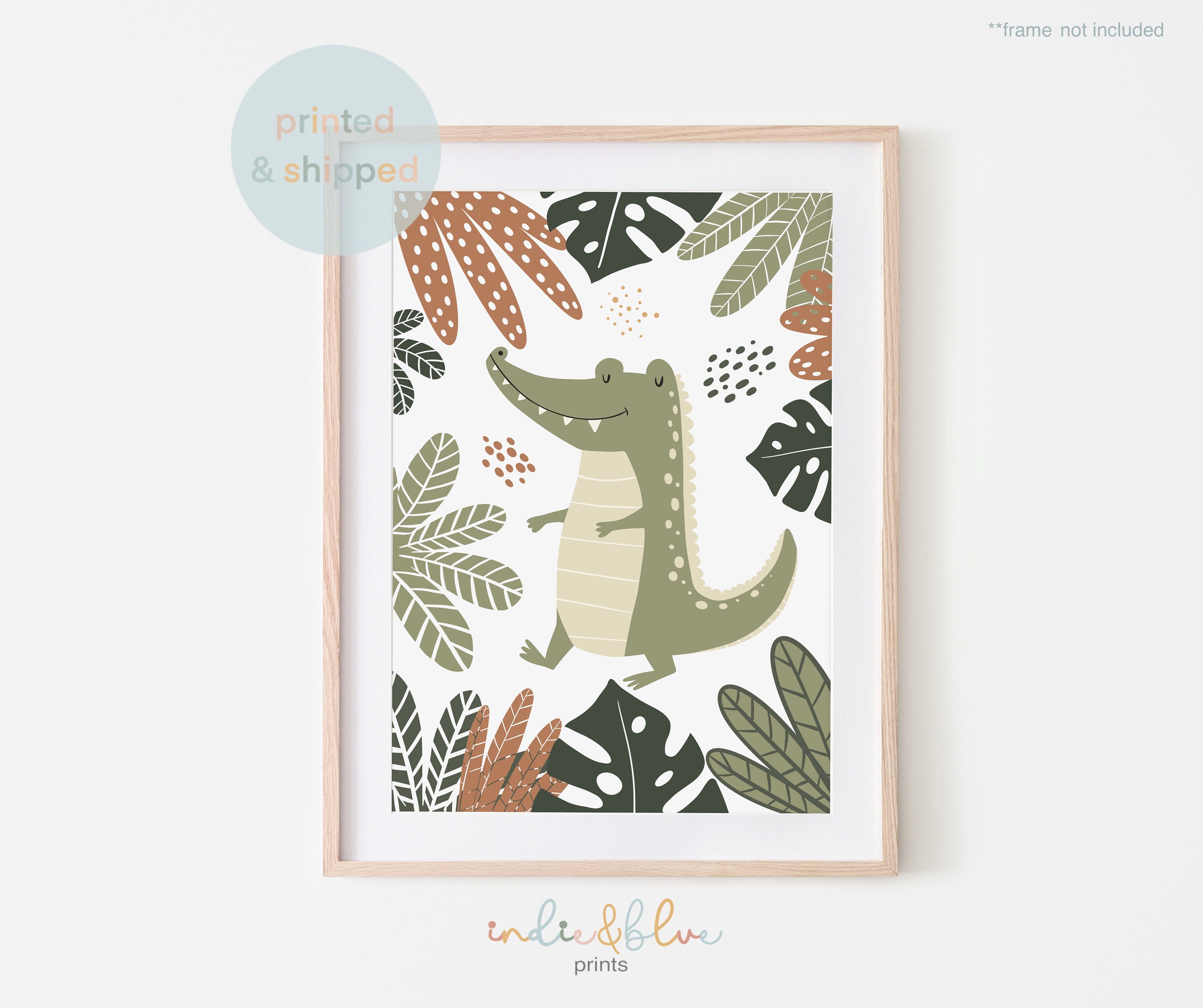 Crocodile Print, Safari Animals Print, Jungle Animals Alligator Nursery ...