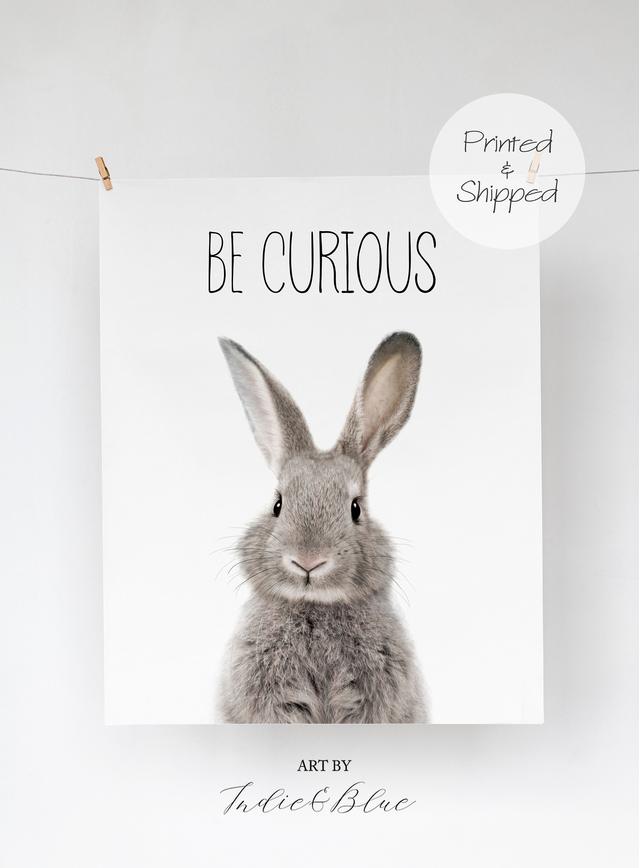 Bunny Print Baby Animal Print Rabbit Print Woodland Nursery - Etsy