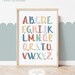 Rainbow Unframed Alphabet Chart Print, Alphabet Nursery Decor ...