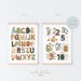 Set of 2 Safari Alphabet Numbers Print ABC Print Safari - Etsy