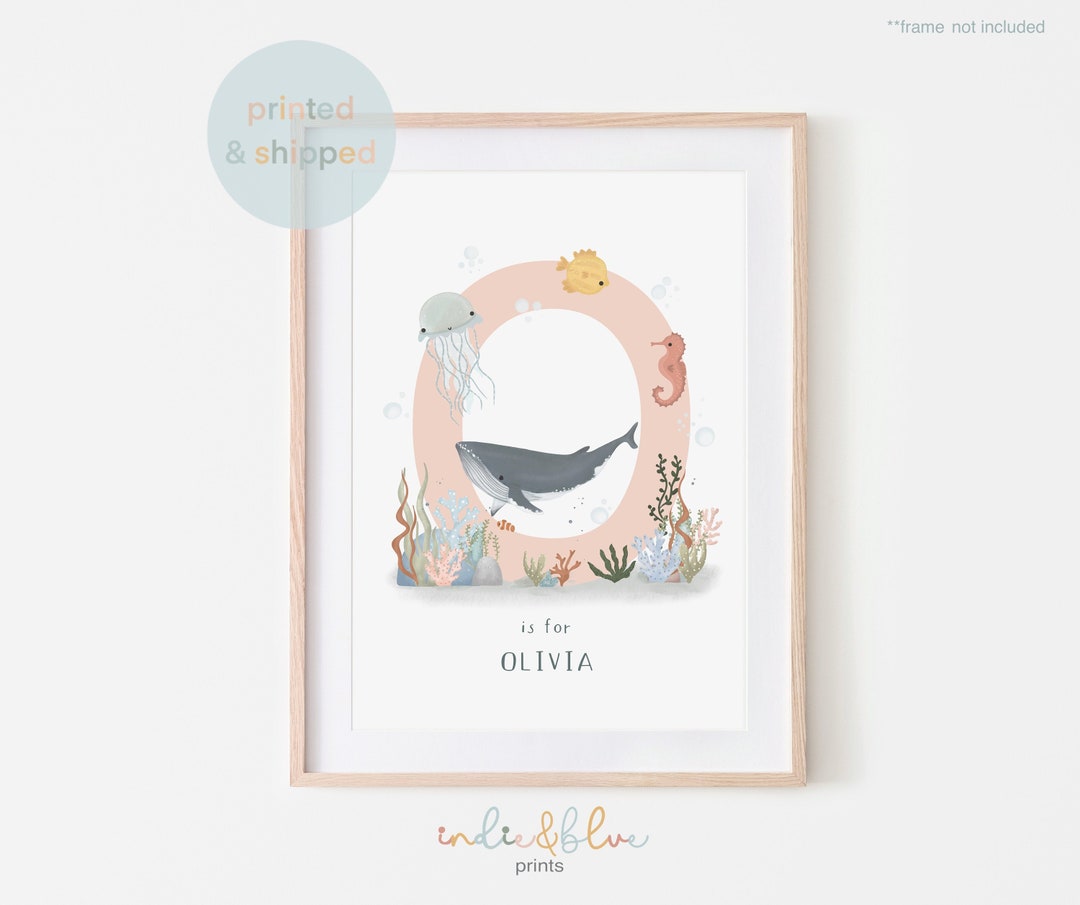 Sea Animals Unframed Poster, Sea Nursery Print, Ocean Nursery Decor ...