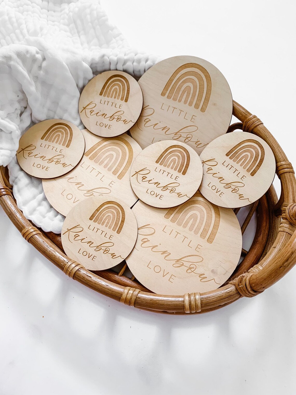 Rainbow Baby Sign / Wood Nursery Sign / Birth Announcement / | Etsy