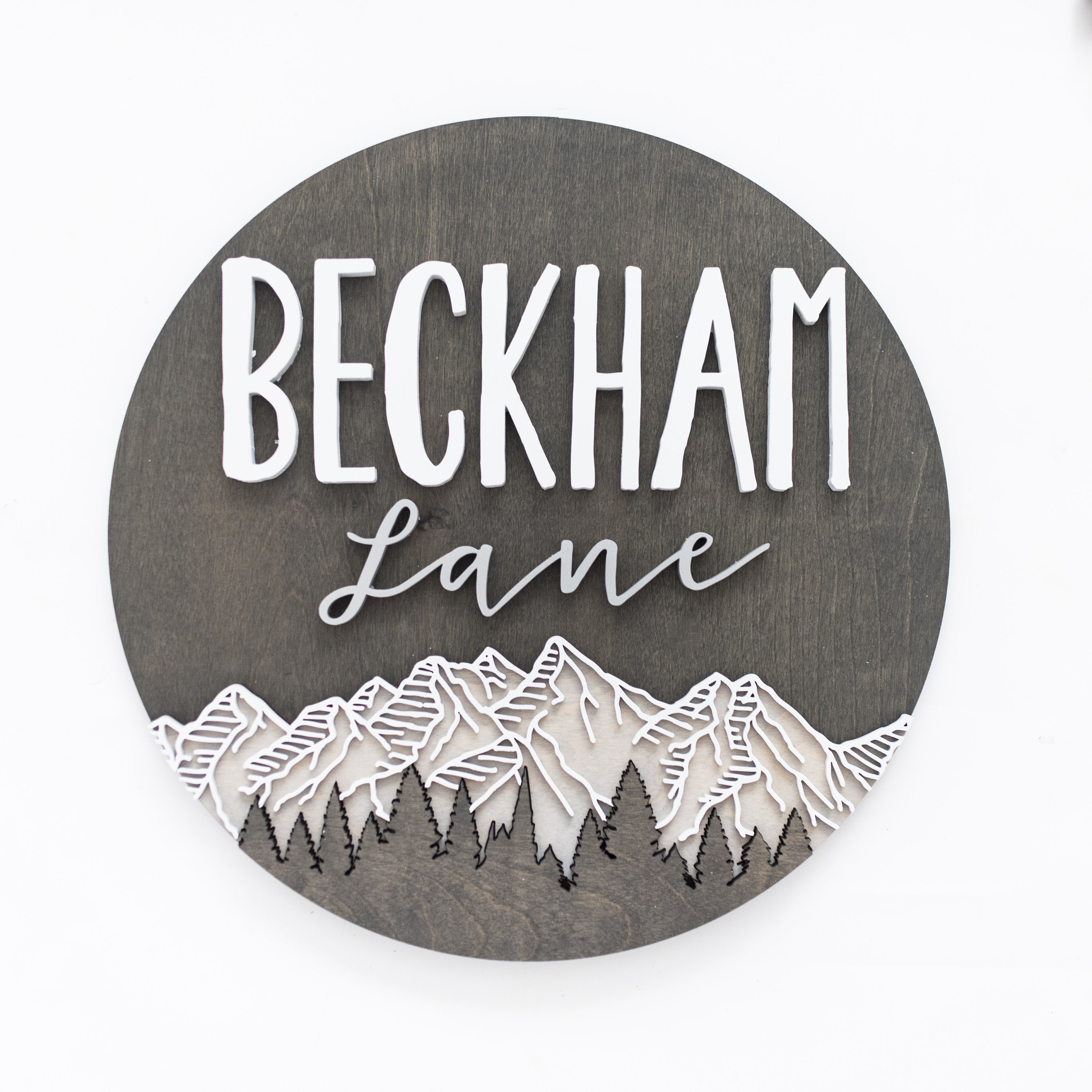 Wooden Name Sign Mountains 3D Name Sign Wood Mountain | Etsy
