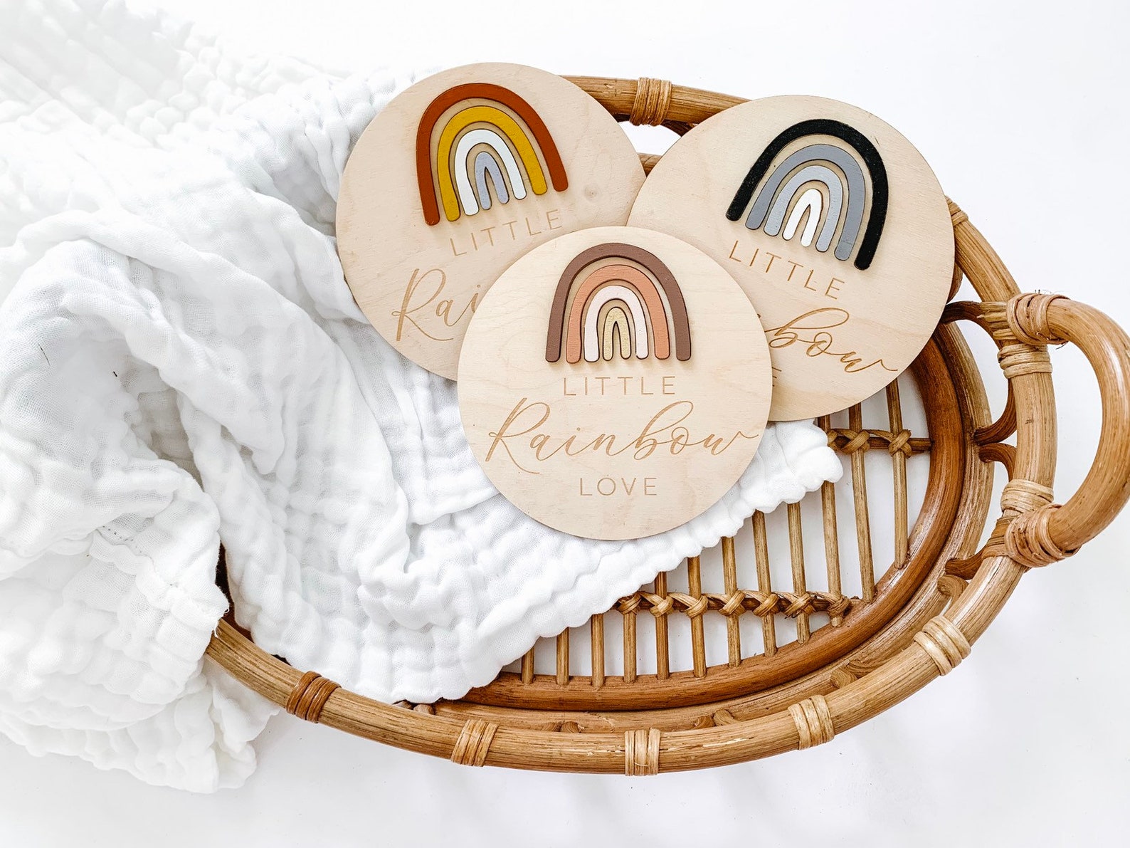 Rainbow Baby Sign / Wood Nursery Sign / Birth Announcement / Rainbow ...