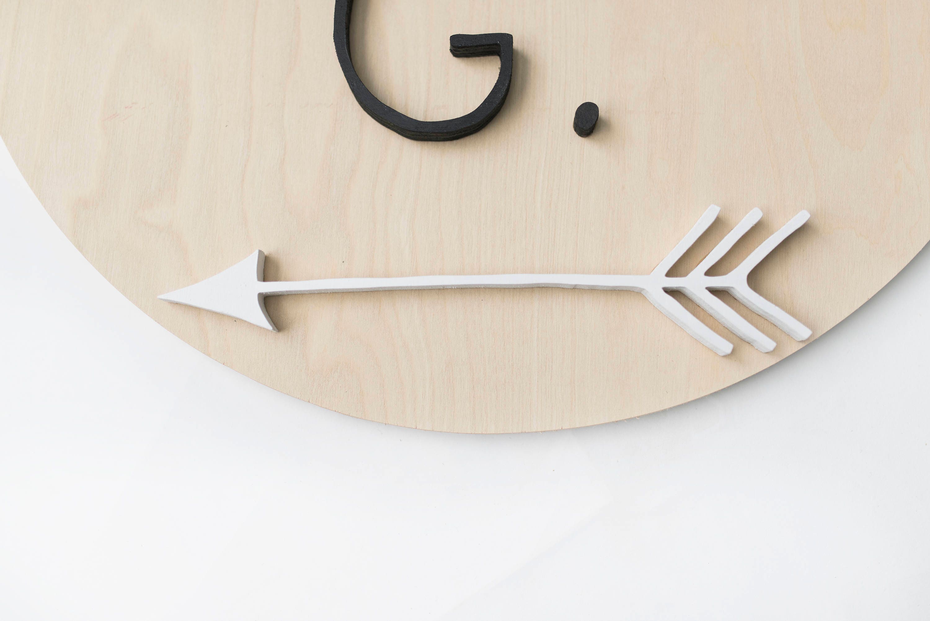 Wooden Name Sign With Arrows 3D Name Sign Wood Round - Etsy