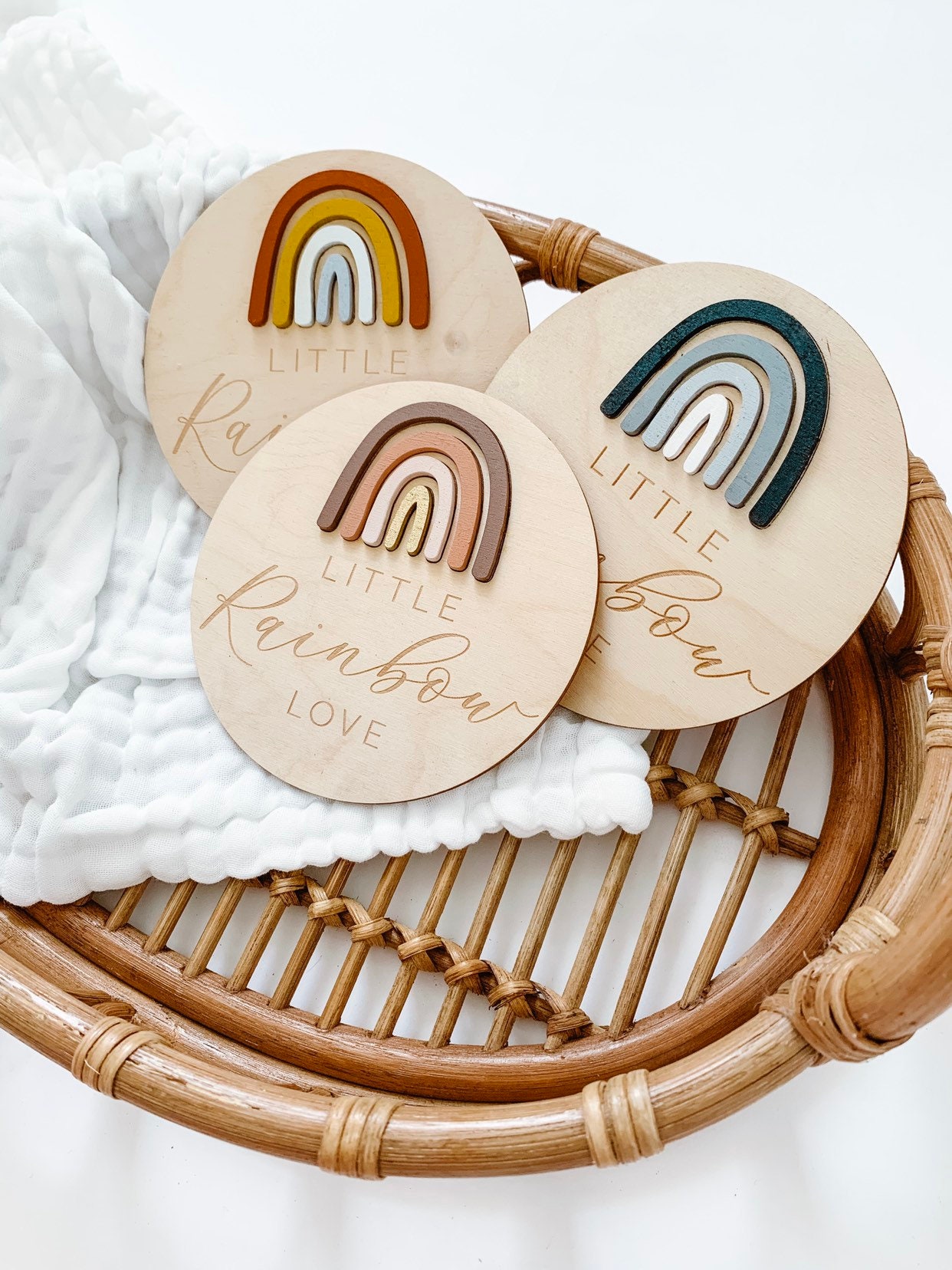 Rainbow Baby Sign / Wood Nursery Sign / Birth Announcement / Rainbow ...