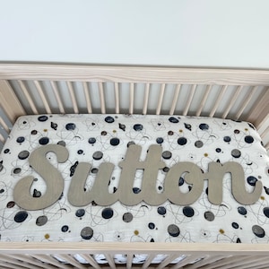 Freestanding Wooden Name Sign for Nursery | 3D Wooden Letter Name Sign ...