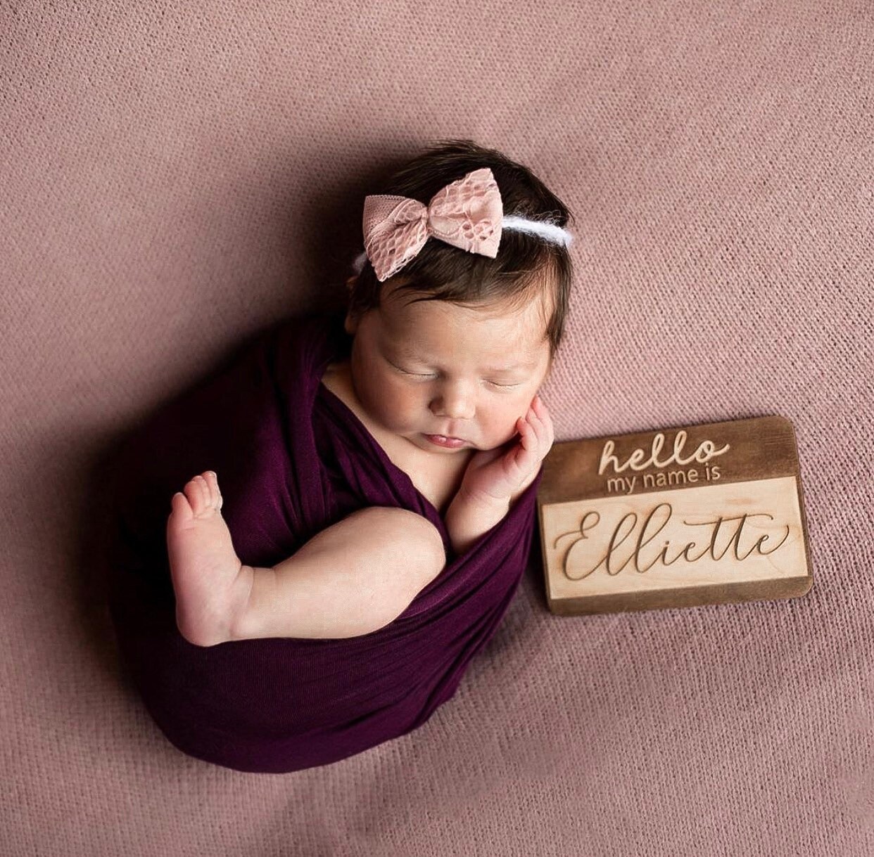 Hello My Name is Wooden Cutout / Birth Announcement /baby Name | Etsy